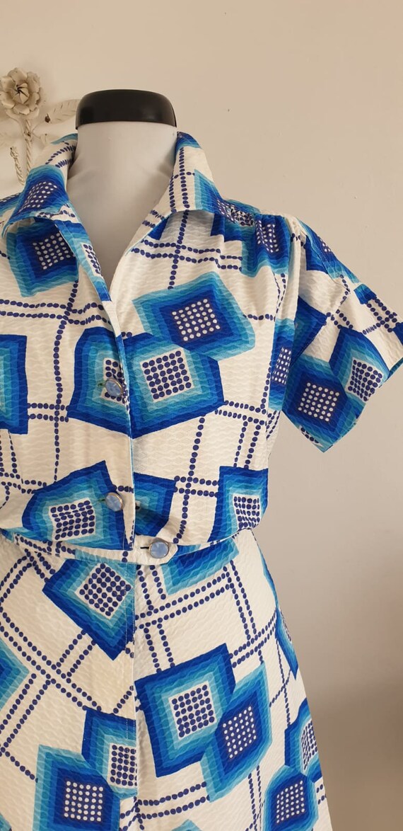 1960s mod dress | vintage 60s geometric print dress - Gem