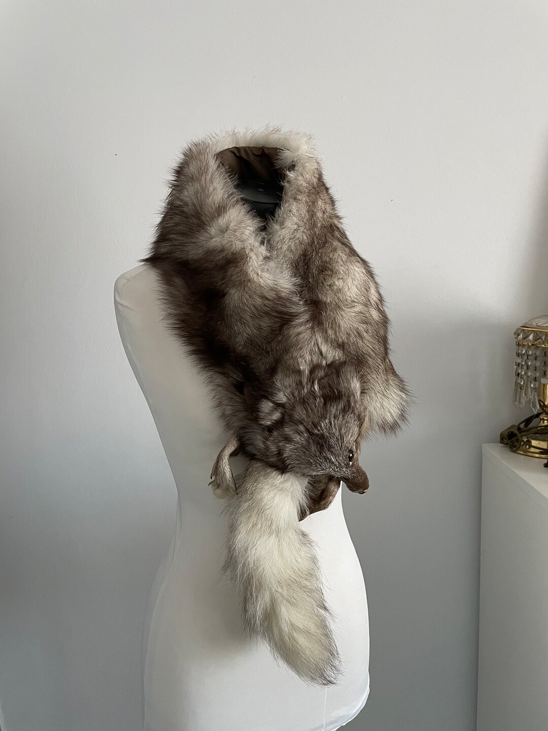 1950s Silver Fox Fur Collar Vintage 50s Polar Fox Fur Collar - Etsy