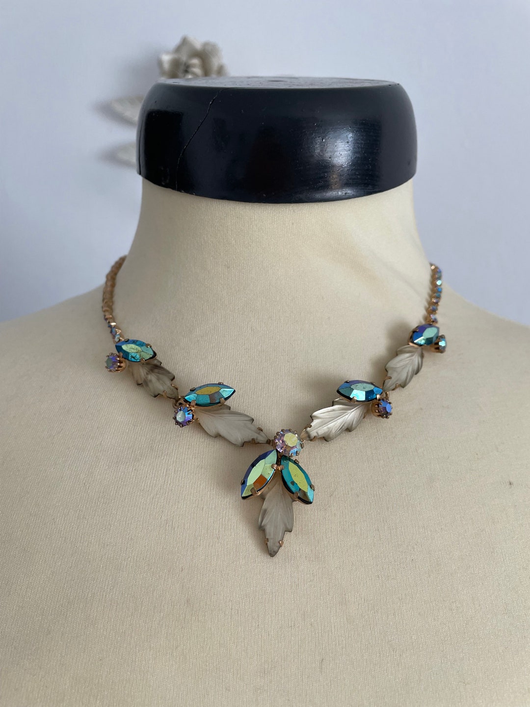 1950s Rhinestone Necklace | Vintage 50s Necklace - Etsy