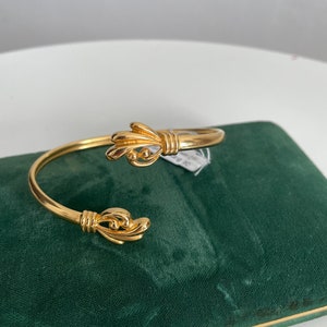 1980s Gold Tone Bracelet | Vintage 80s Bangle Bracelet NOS - Etsy