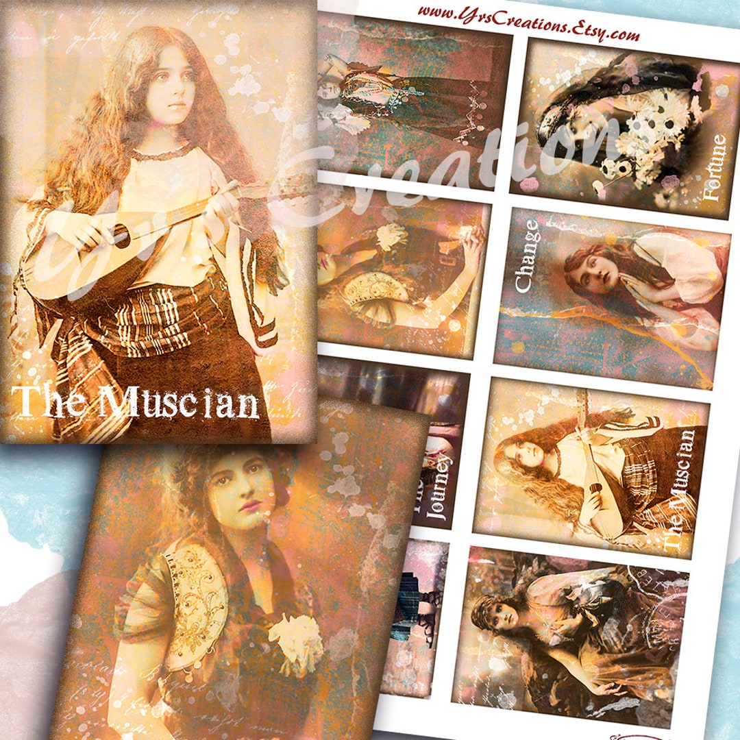 Printable Digital Sheet GYPSY LIFE, EPHEMERA , Bohemian Junk Journals ...