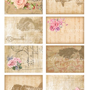 VICTORIAN LADIES & ROSES, Vintage Paper, Floral Printable Ephemera for ...