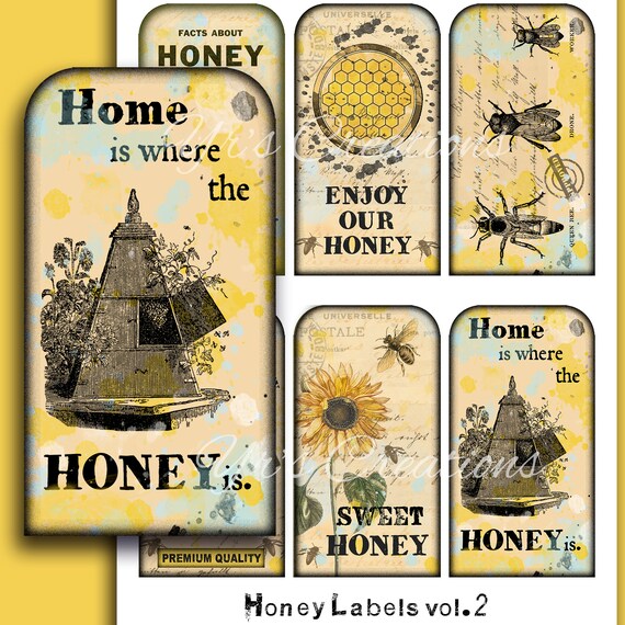 PRINTABLE HONEY LABELS Bee Tags for Jars Vol.2 Beekeeper | Etsy