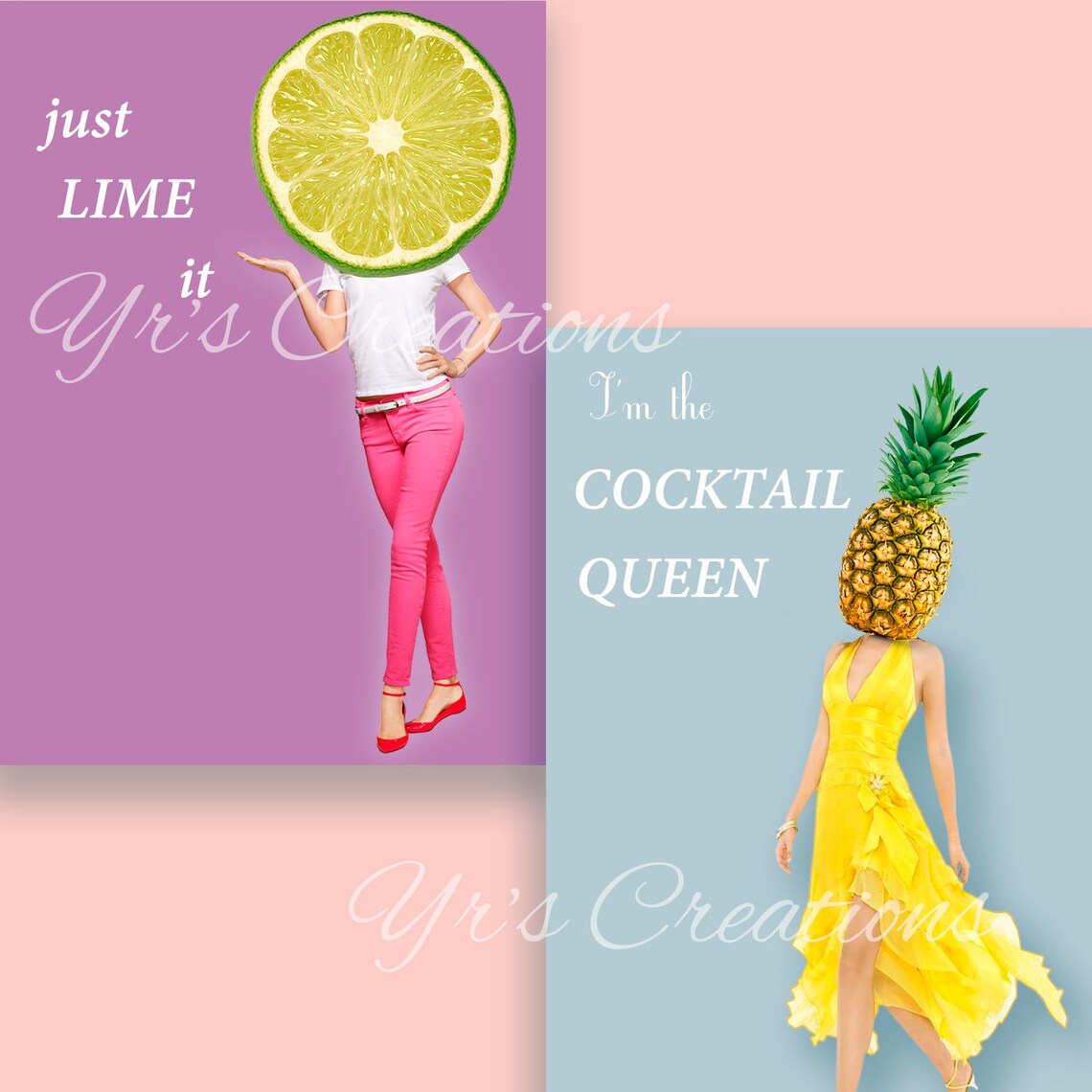 I'M FRUITY CARDS Printable Collage Sheet Digital - Etsy Australia