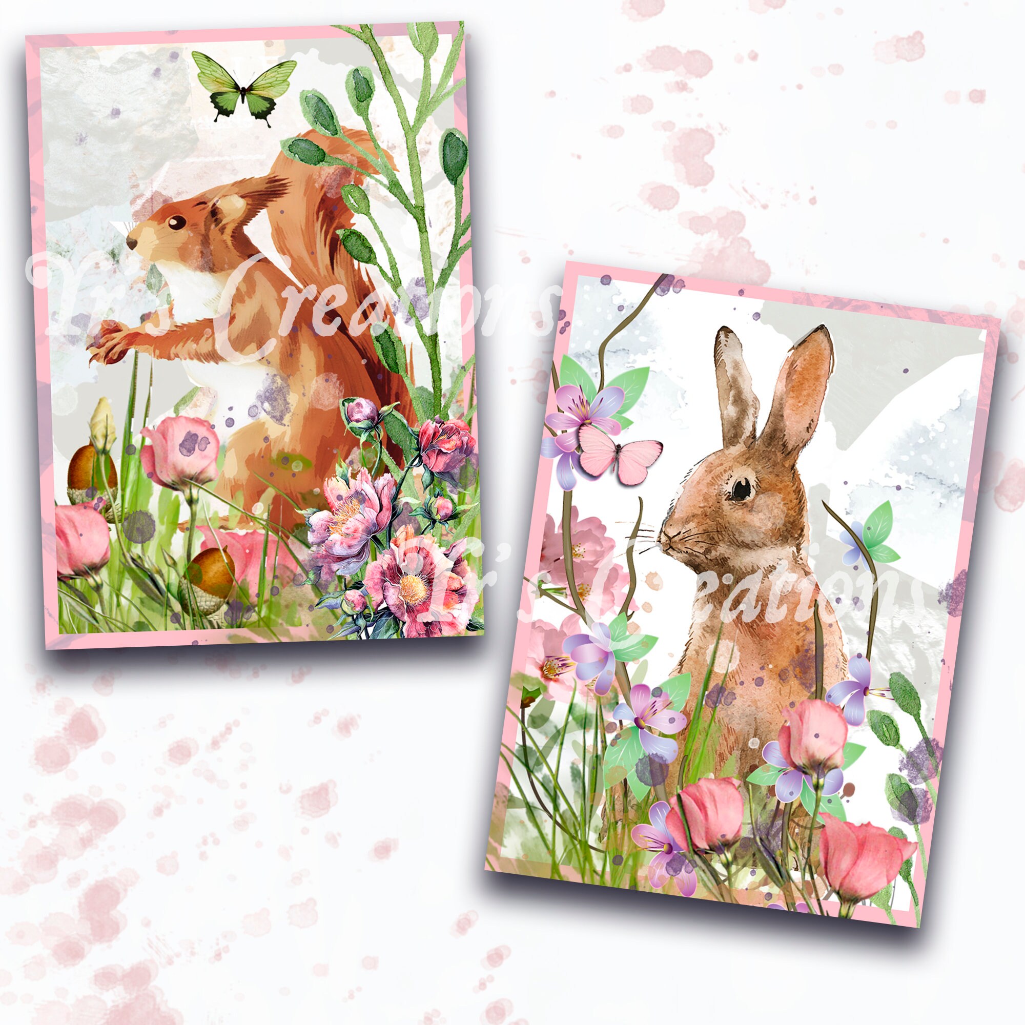 FOREST ANIMAL CARDS Printable Woodland Animals Gift Tags | Etsy