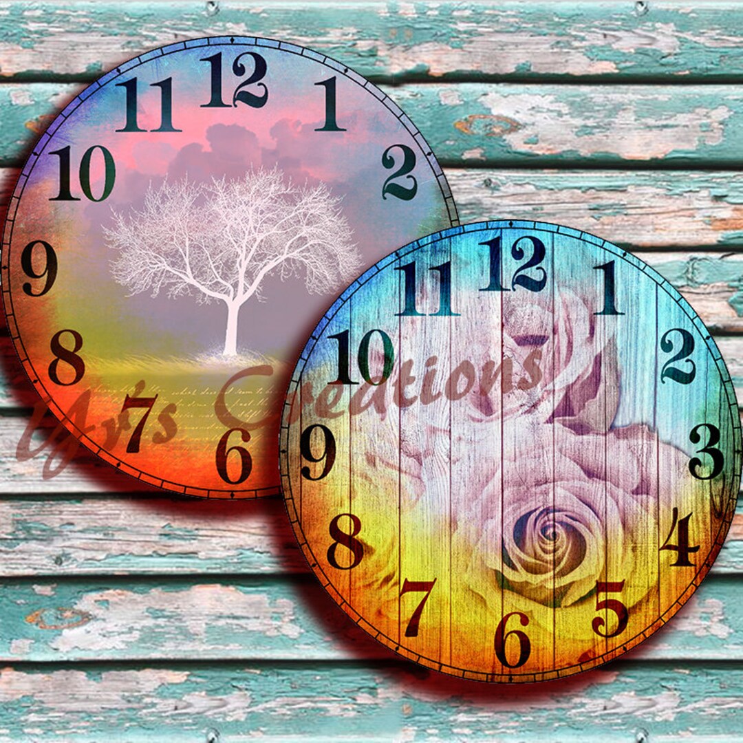 PRINTABLE CLOCK FACES Sunrise & Sunset. Various Sizes for - Etsy Canada