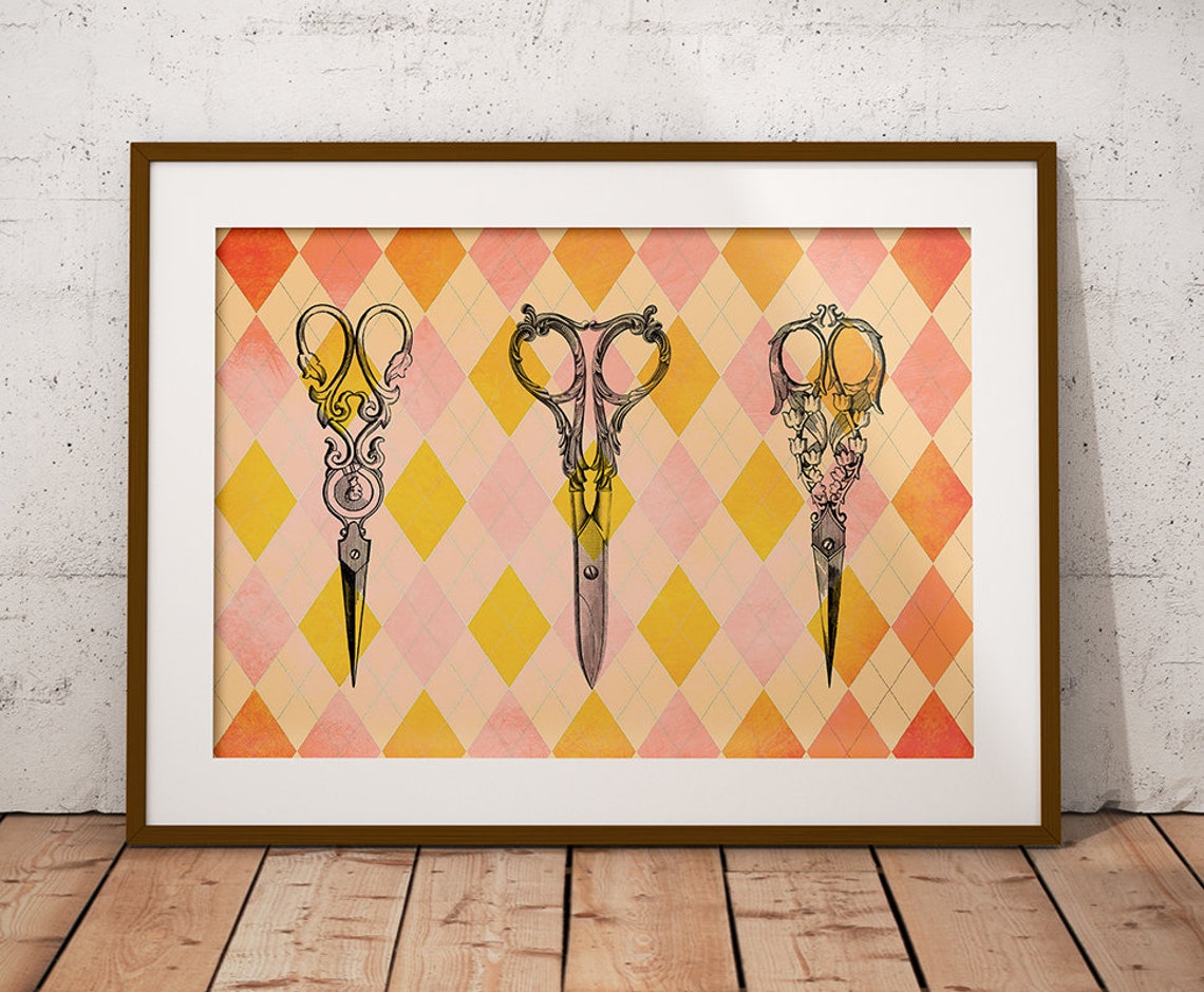 VINTAGE SCISSORS Wall Art Instant Download 8x10 Wall Print - Etsy