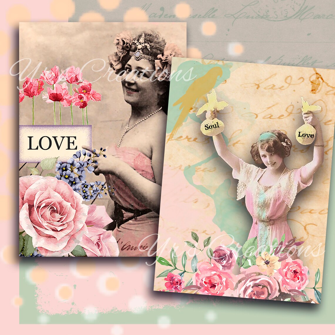 GYPSY JOURNAL CARDS Junk Journals Journaling Ephemera Pack - Etsy