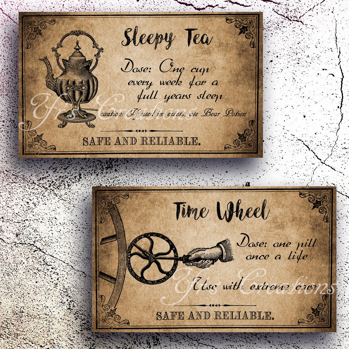 MAGIC POTION LABELS Printable Digital Collage Sheet With 10 - Etsy