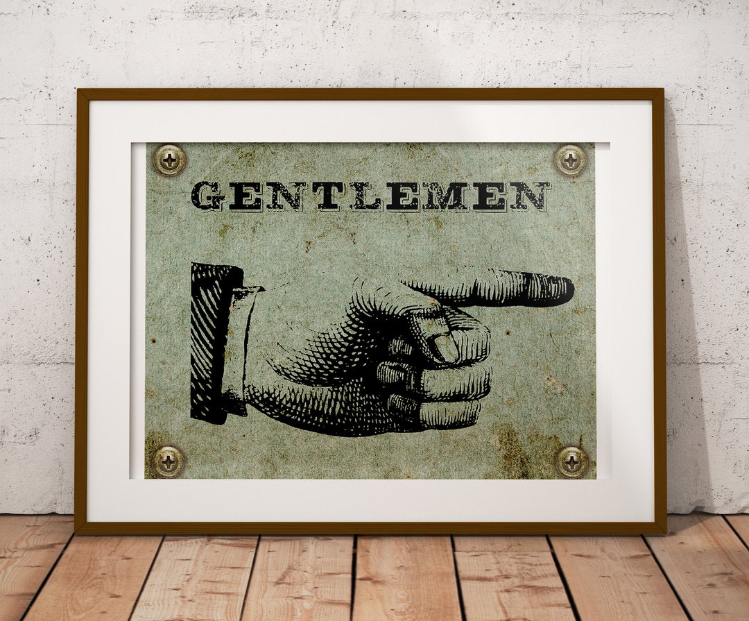 GENTLEMEN'S BATHROOM SIGN Instant Download Bathroom Wall Art Bathroom ...