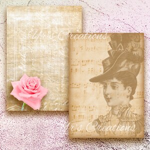 VICTORIAN LADIES & ROSES, Vintage Paper, Floral Printable Ephemera for ...