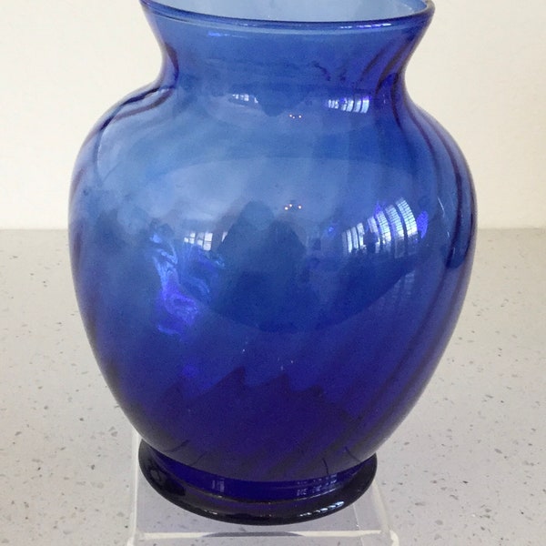 Indiana Glass Cobalt Blue Vase - Etsy