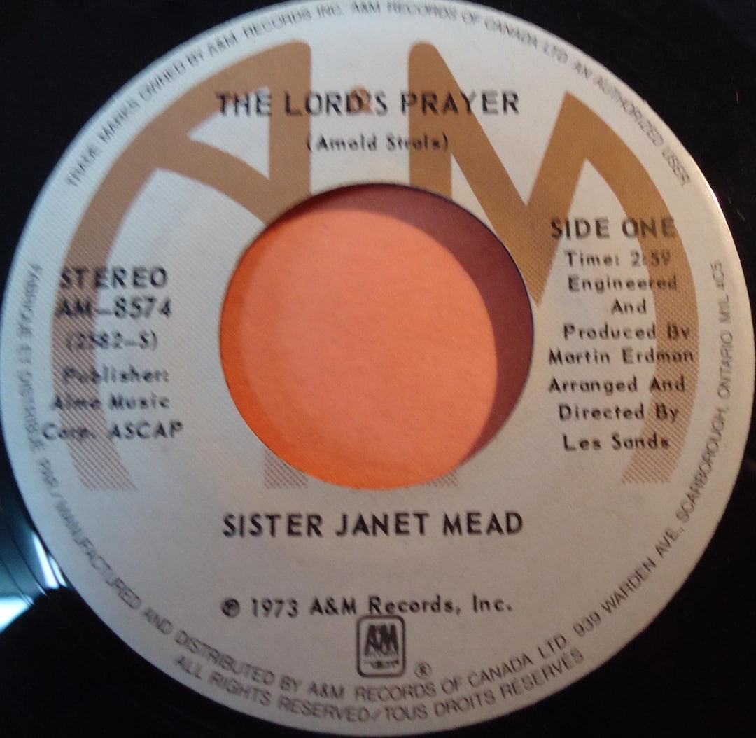 SISTER JANET MEAD ~ the Lord's Prayer ~ 45RPM Original Vinyl Record in ...