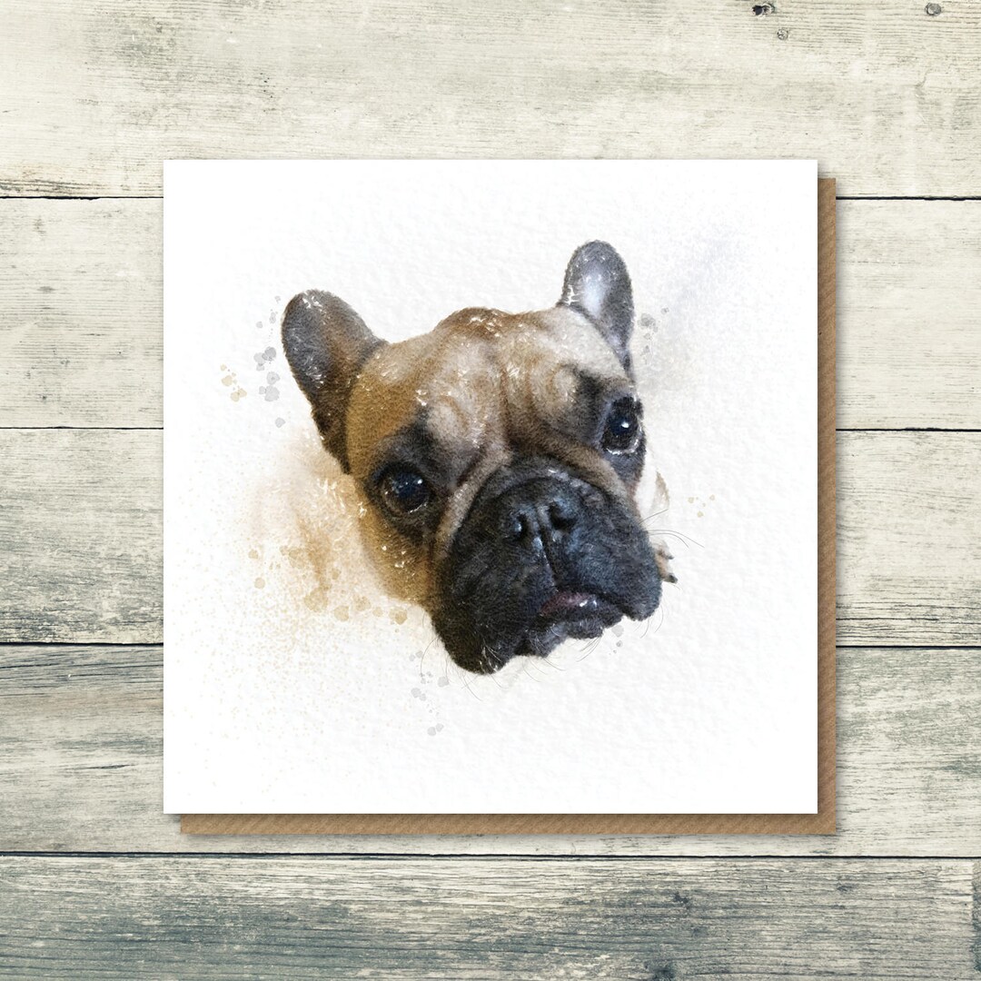 Français Bulldog Card Frenchie Card carte danniversaire - Etsy France