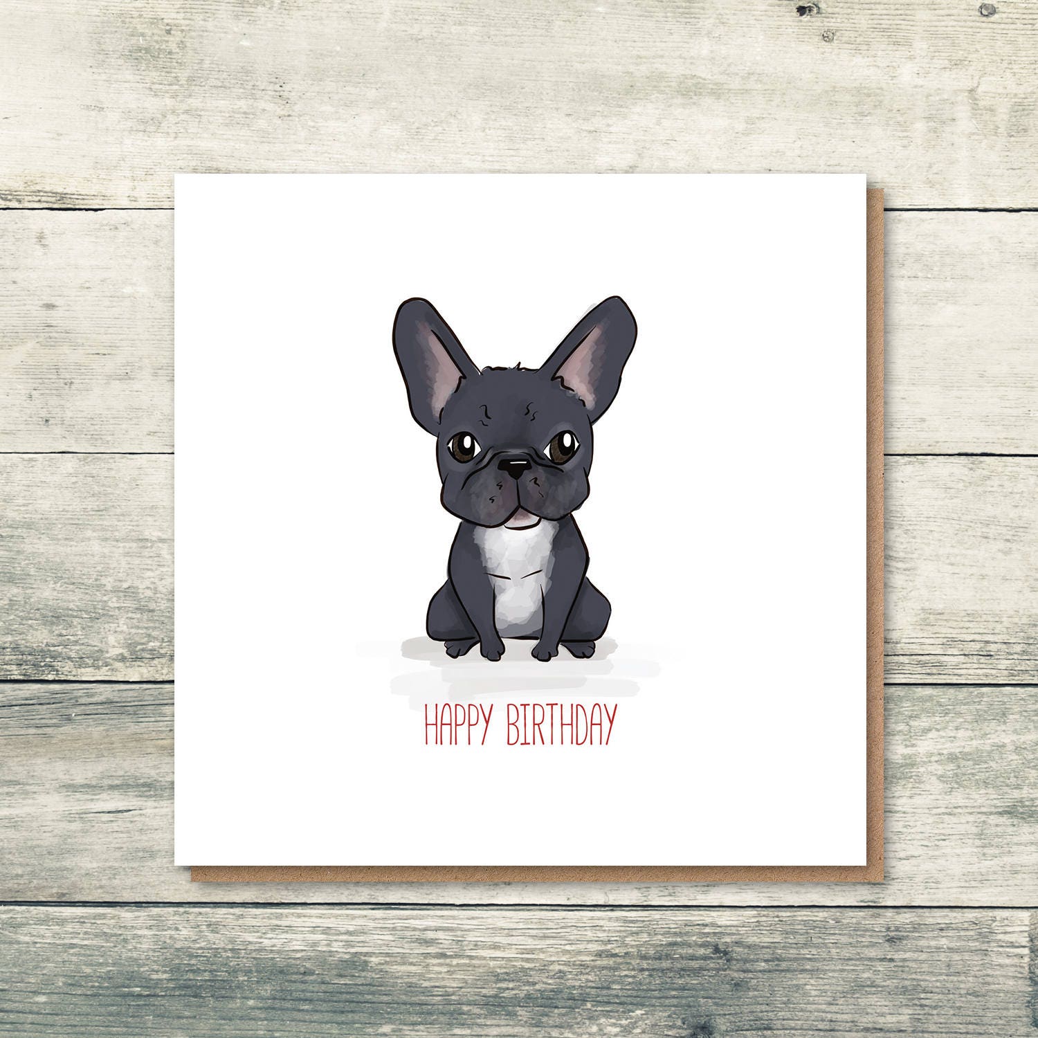 French Bulldog Birthday Card Frenchie Card French Bulldog - Etsy