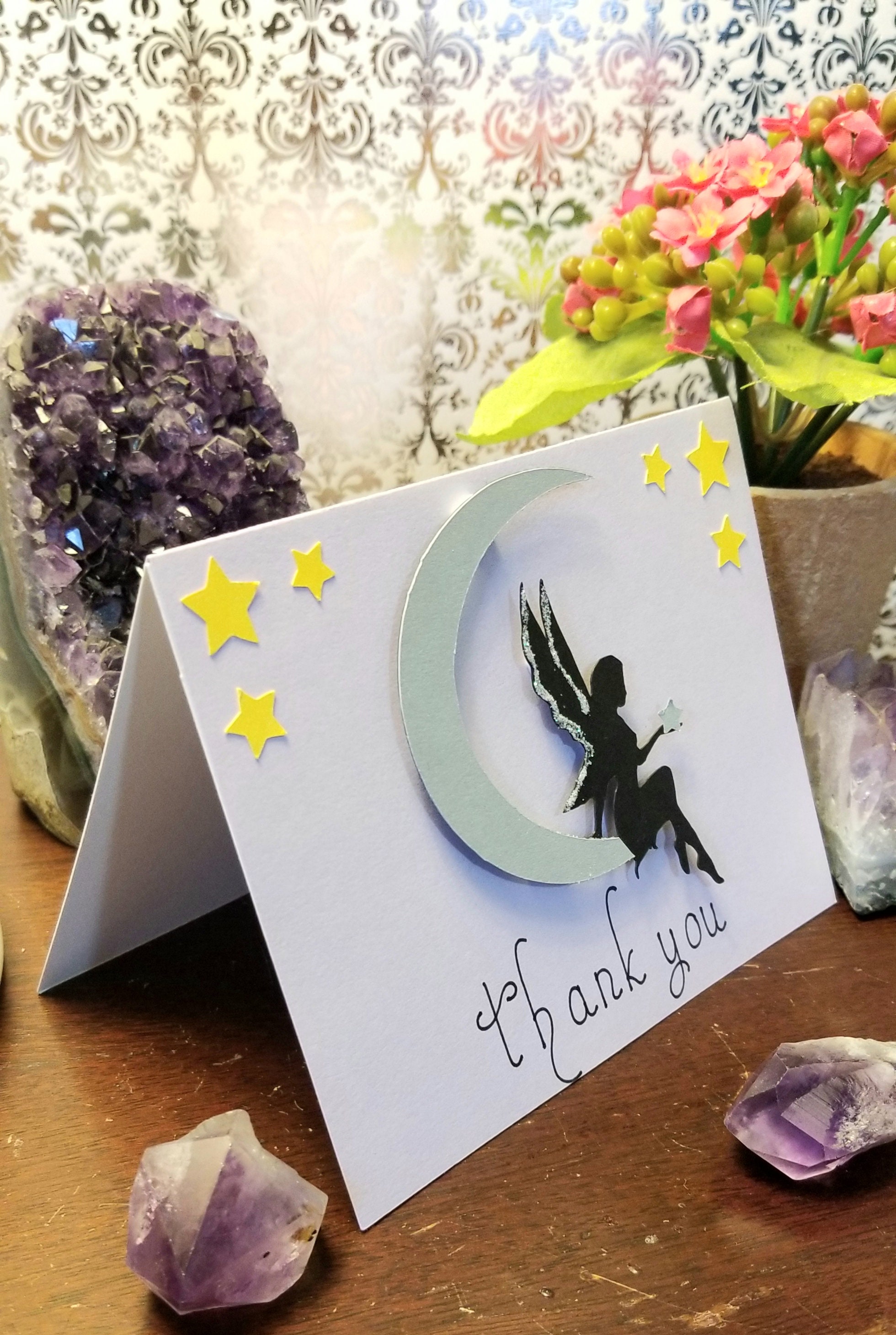 Handmade Thank You Card Magical Fairy Card Fairy Thank You - Etsy