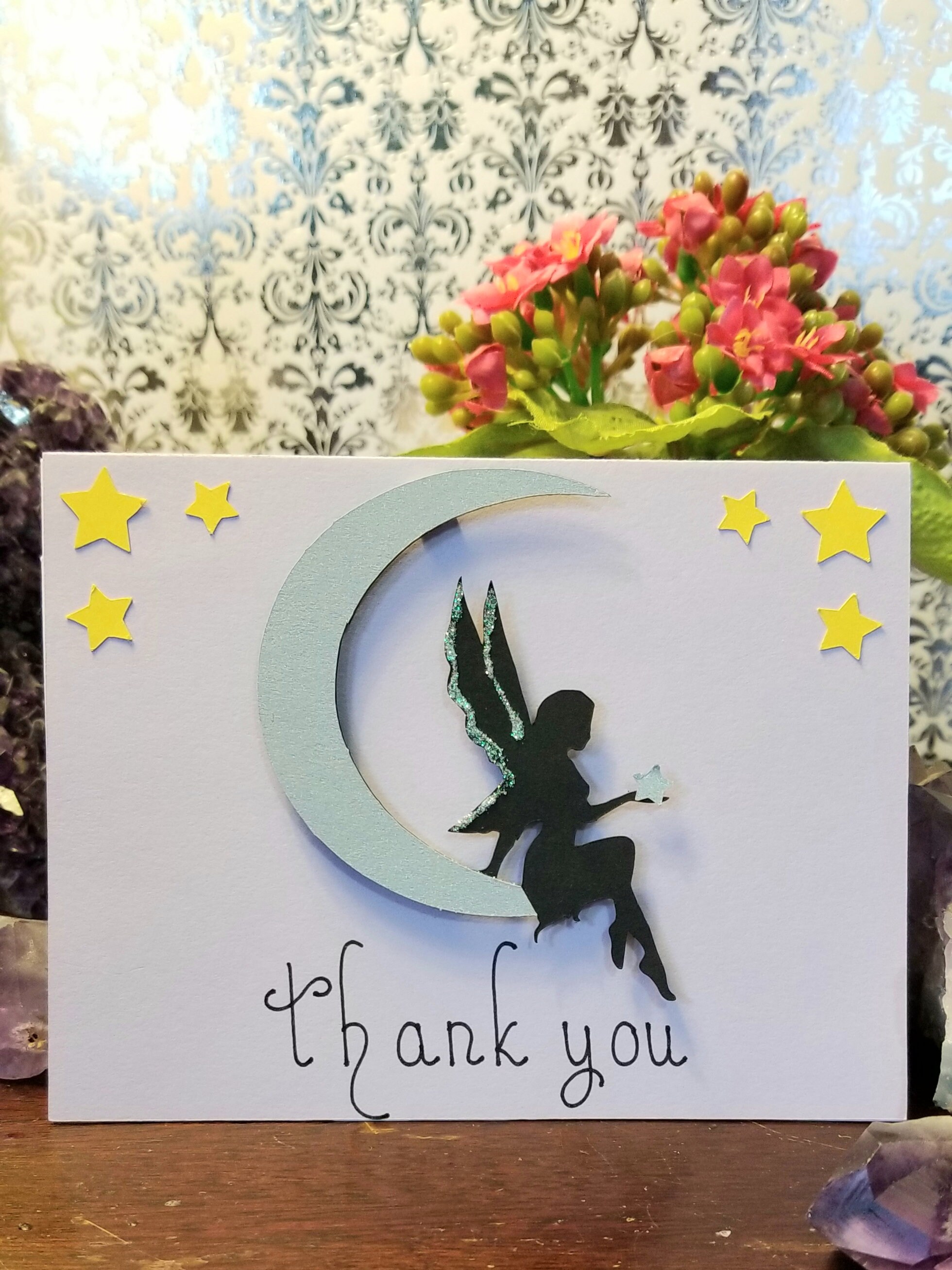 Handmade Thank You Card Magical Fairy Card Fairy Thank You - Etsy