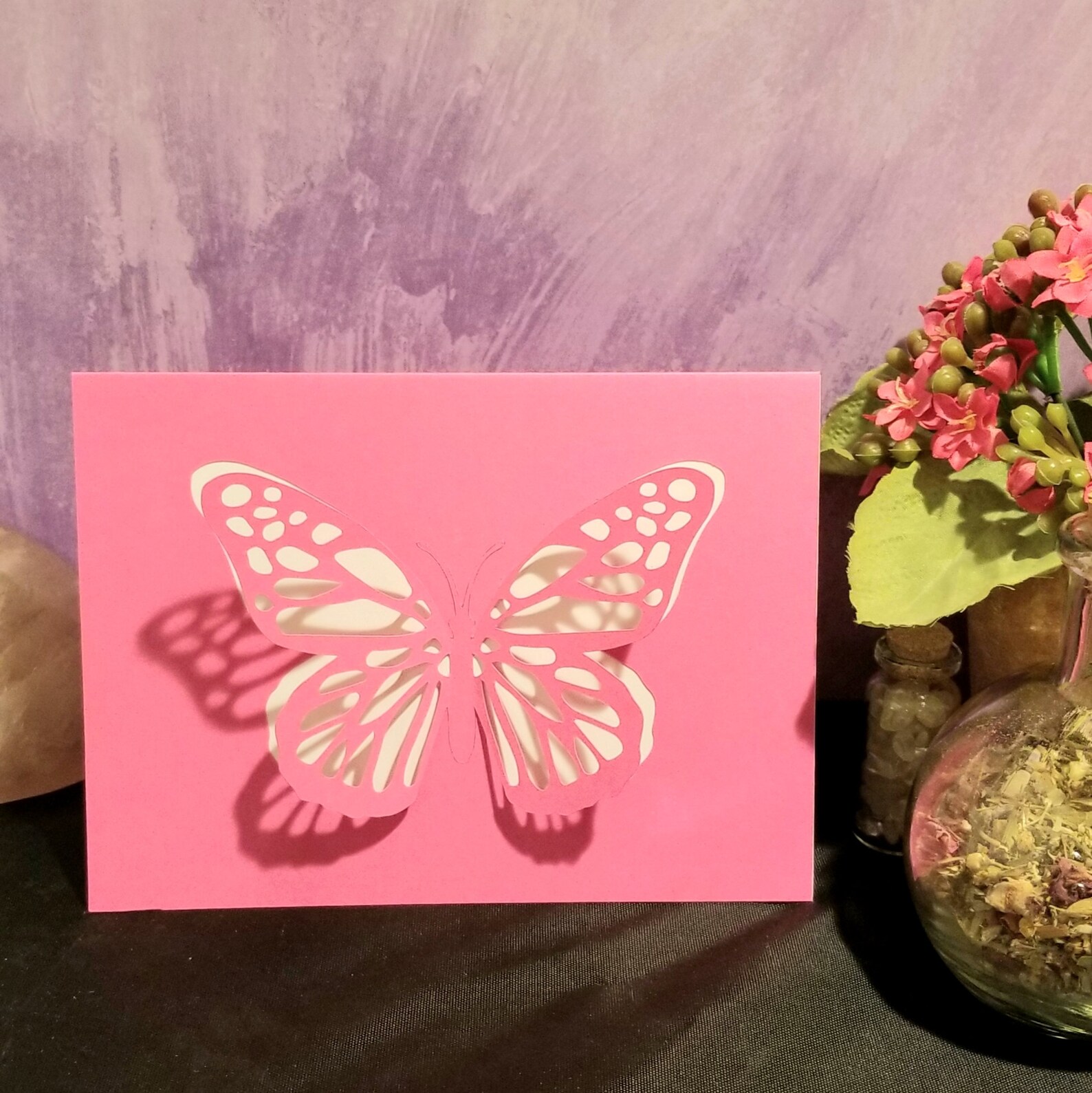 Handmade Card Butterfly Card Pop-out Butterfly Card Happy Birthday ...
