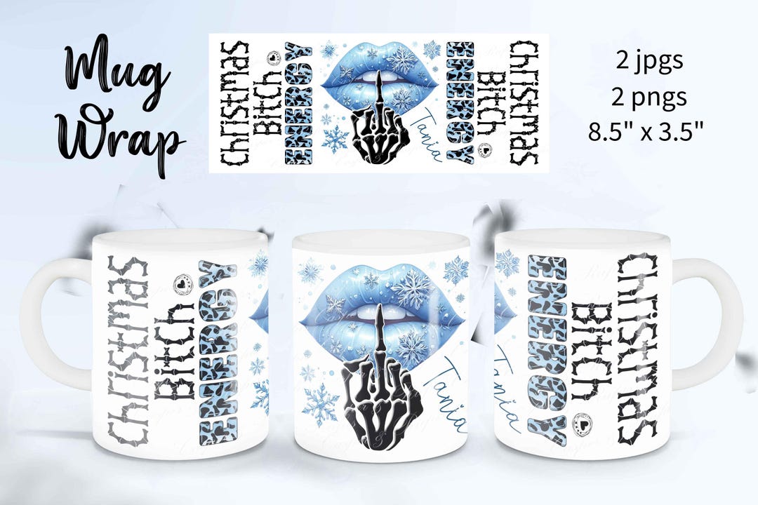Personalized Christmas Bad Bitch Energy Mug Wrap (digital Download) - Etsy