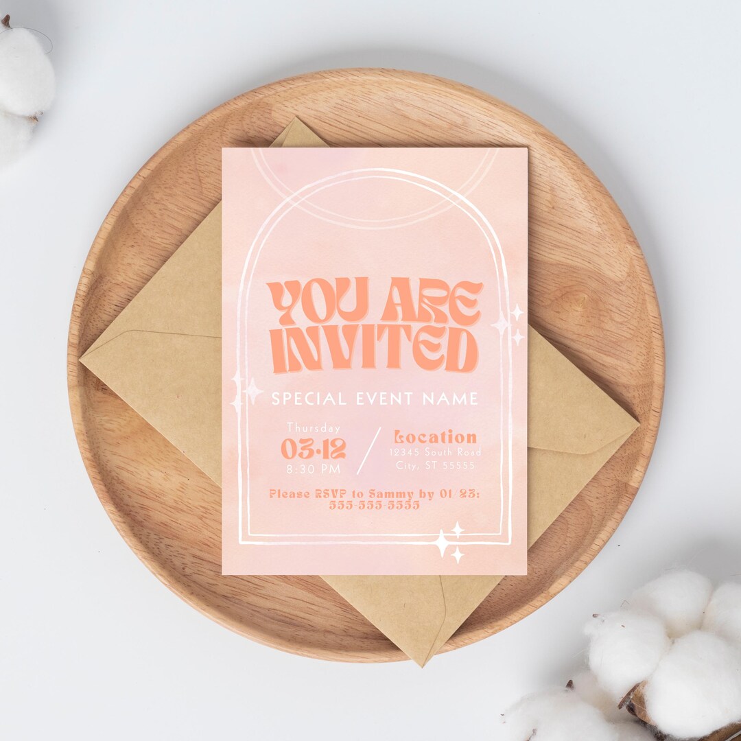 General Invitation Template, Simple Invite, DIY Modern Special Event ...