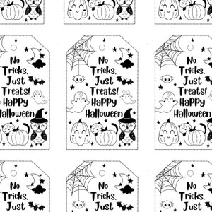 Halloween Treat Bag Tags, Candy Bag Tags, Printable Candy Tags - Etsy