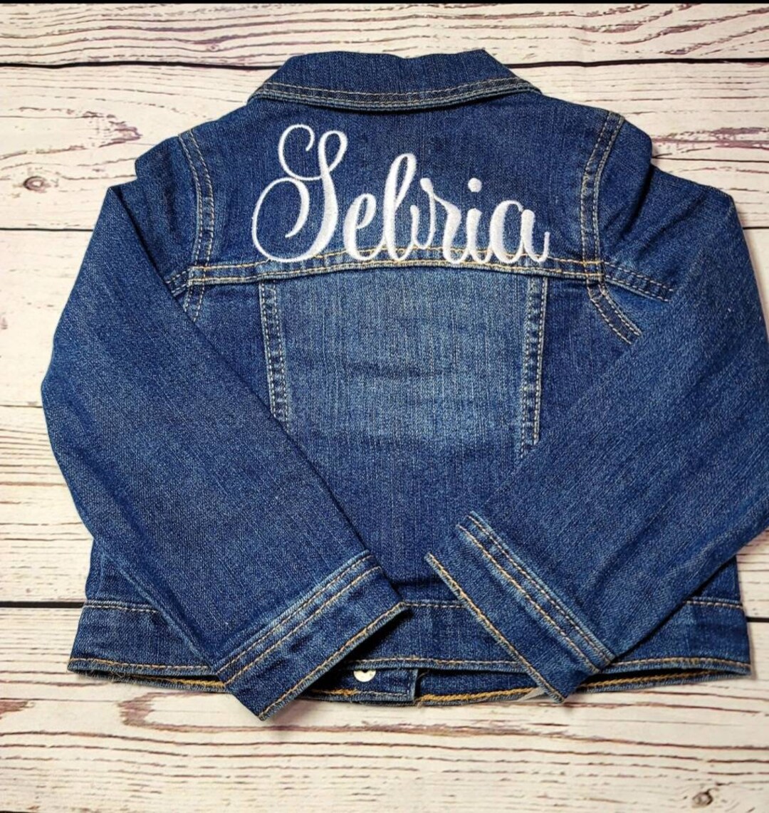 Personalized Toddler Denim Jacket, Personalized Jeans Jacket Kids ...