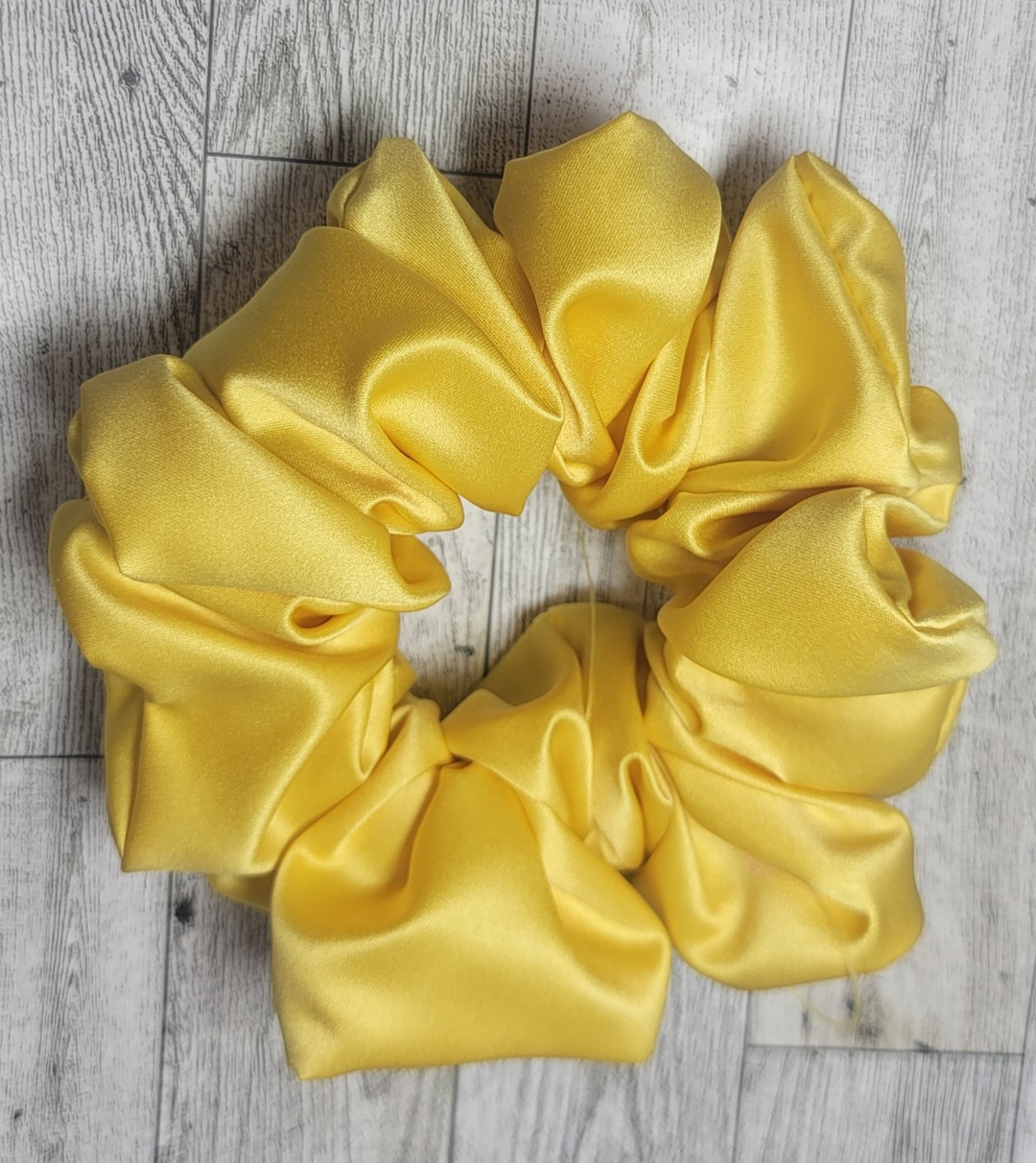 Yellow Scrunchie/golden Yellow Scrunchie, Yellow Satin Scrunchie ...