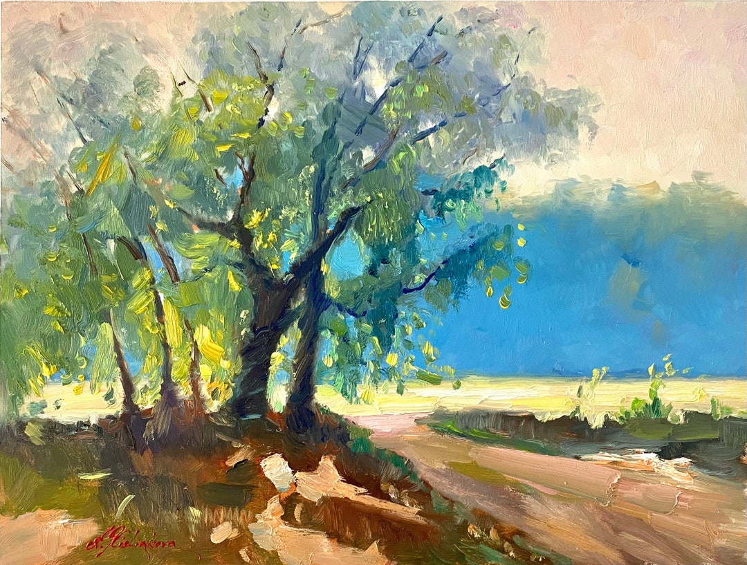 Original Painting, Ukrainian Painting, Rural Landscape, Impressionist ...