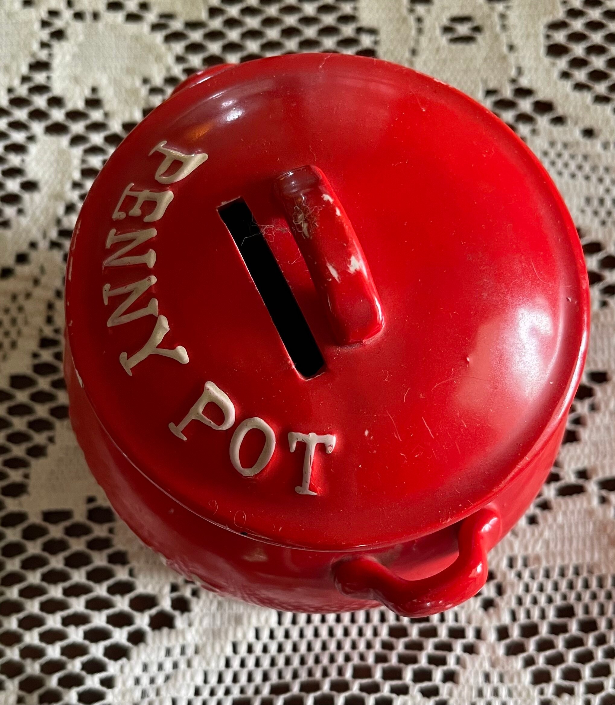 Vintage LEGO Japan Red Kettle Penny Pot Ceramic Piggy Bank - Etsy