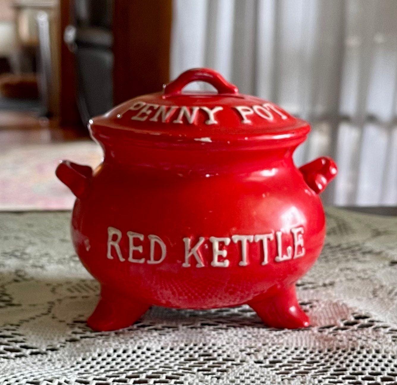 Vintage LEGO Japan Red Kettle Penny Pot Ceramic Piggy Bank - Etsy