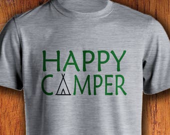 Happy camper shirt | Etsy