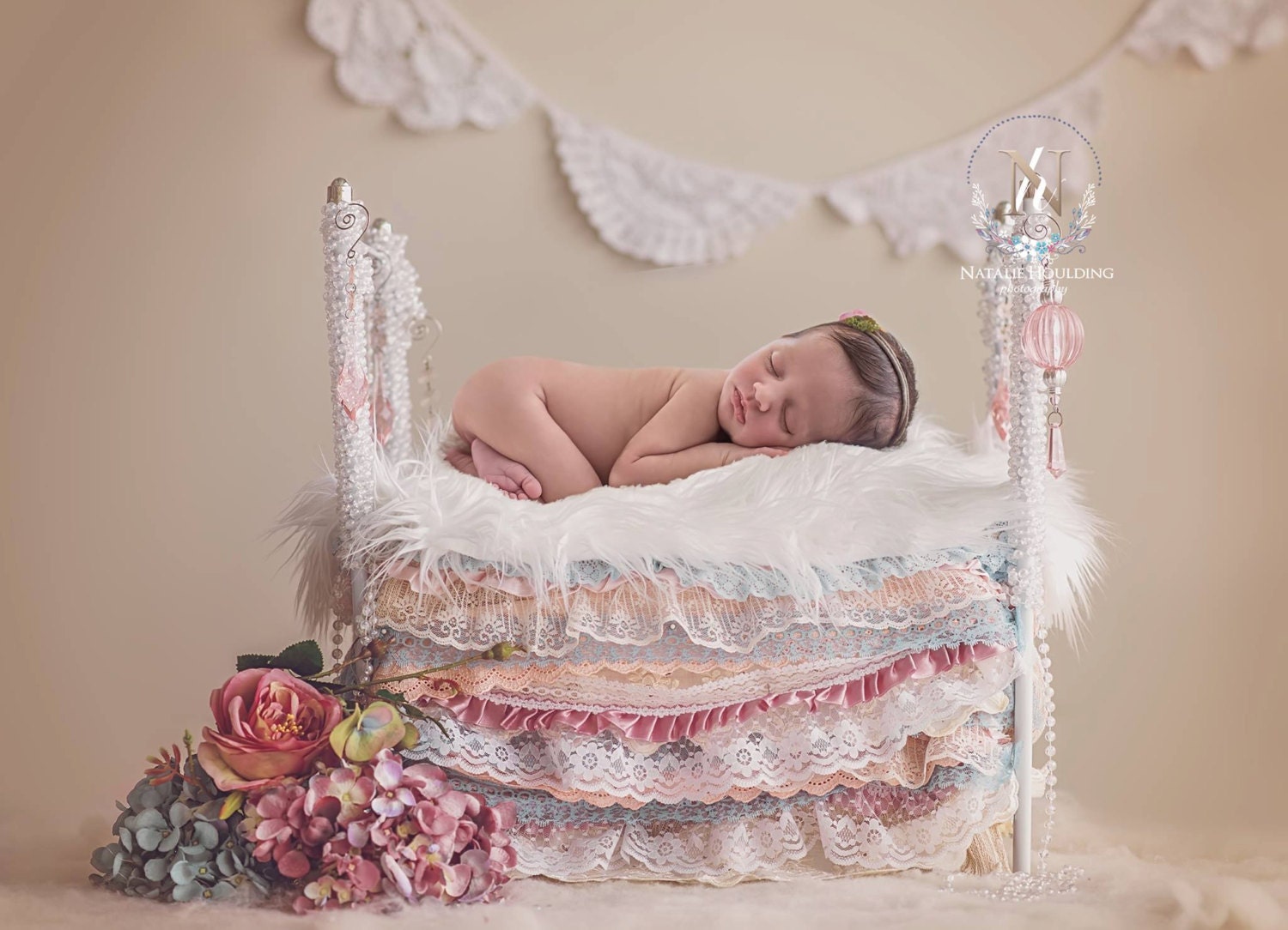 Digital Newborn Backdrop/ prop Princess bed Alia | Etsy
