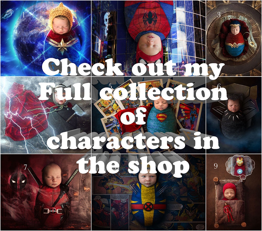 Superbub Telón de fondo digital recién nacido Poppet - Etsy España