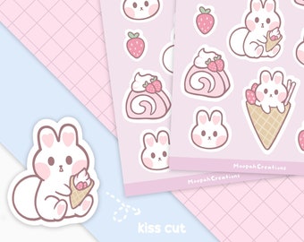 Kawaii Vinyl Bunny Stickers - Etsy
