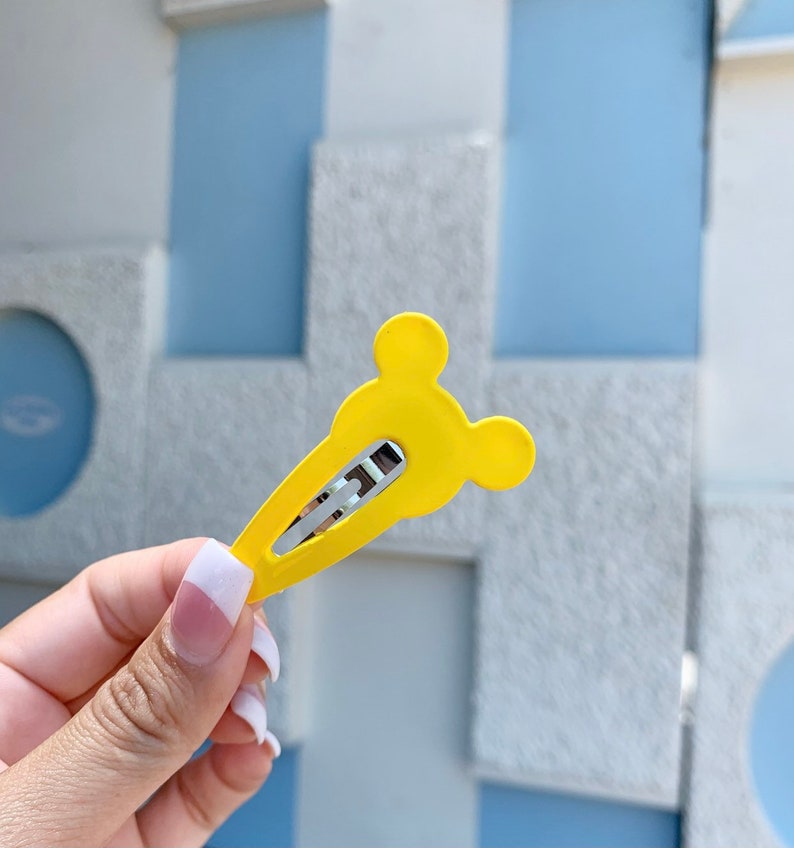 Mickey Mouse Snap Clips Minnie Mouse Snap Clips Disney Hair | Etsy