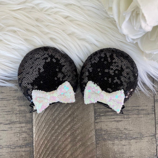 Mickey Mouse Ears Hair Clip - Etsy