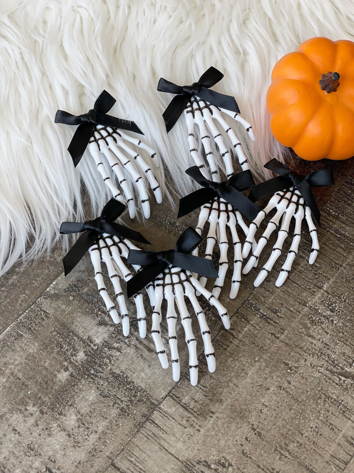 Skeleton Hand Hair Clip, Halloween Hair Clips, Creepy Skeleton Hand ...