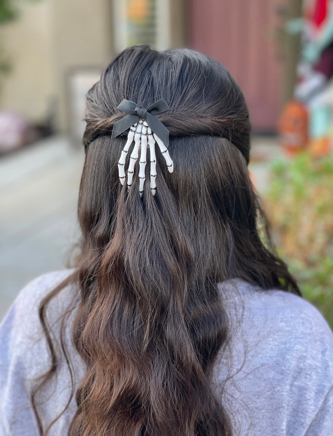 Skeleton Hand Hair Clip, Halloween Hair Clips, Creepy Skeleton Hand ...