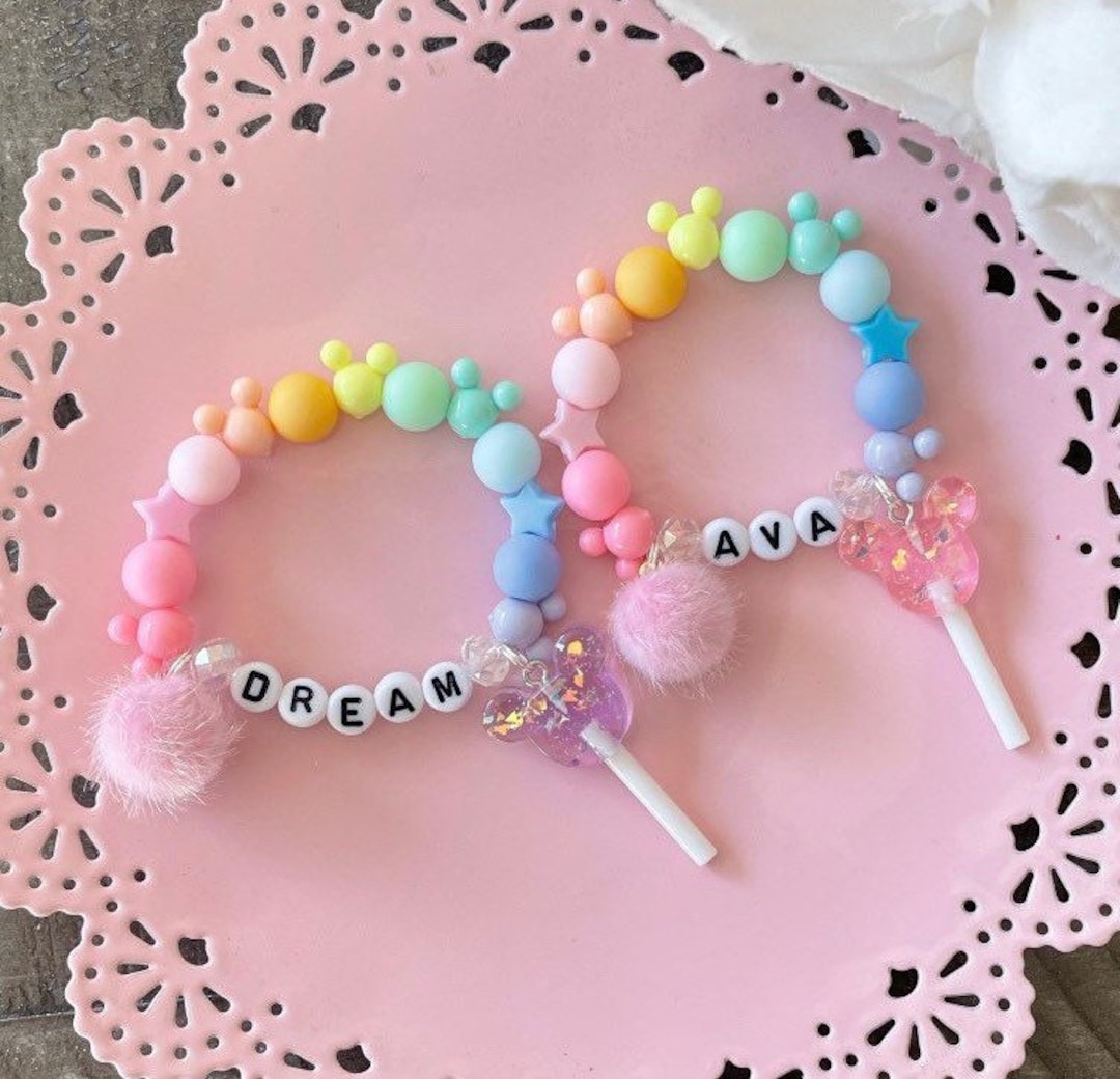 Mickey Bracelet, Mickey Bubble Gum Bracelet, Disney Rainbow Bracelet ...