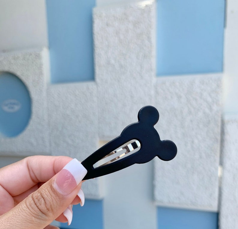Mickey Mouse Snap Clips Minnie Mouse Snap Clips Disney Hair | Etsy