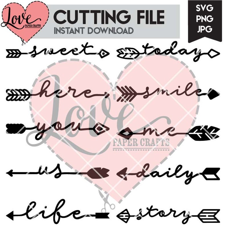 Word Arrow SVG File Set Arrows Arrow Word SVG Pretty - Etsy