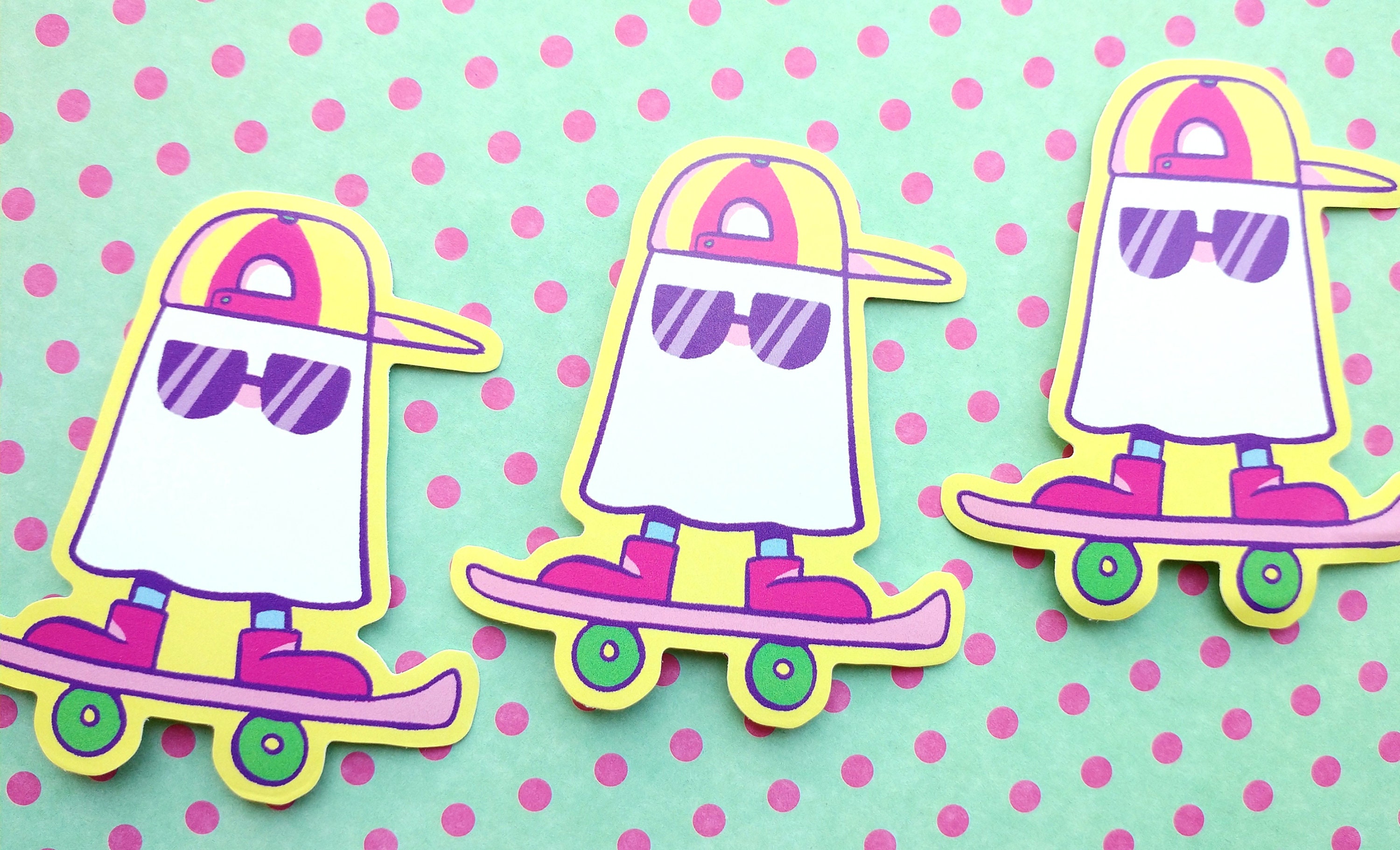 Cute Ghost Sticker 80s 90s Aesthetic - Etsy