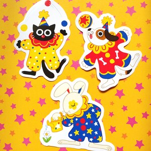 Clowncore Sticker for Laptop, Cute Clown Animal Sticker for Sketchbook ...