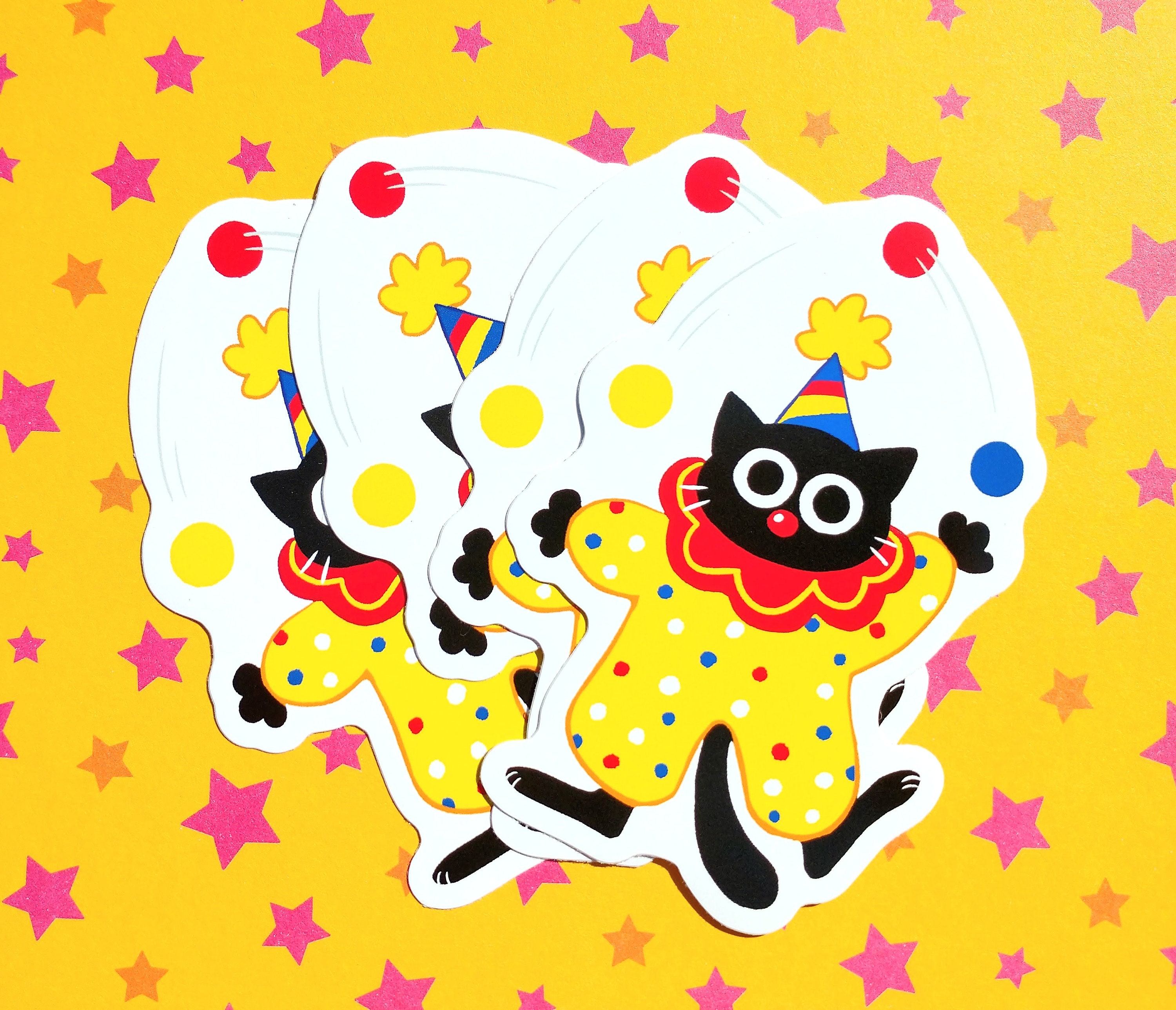 Clown Cat Sticker - Etsy UK