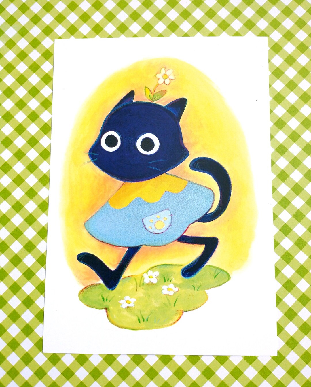 Kidcore Cat Art Print Weirdcore Wall Decor - Etsy