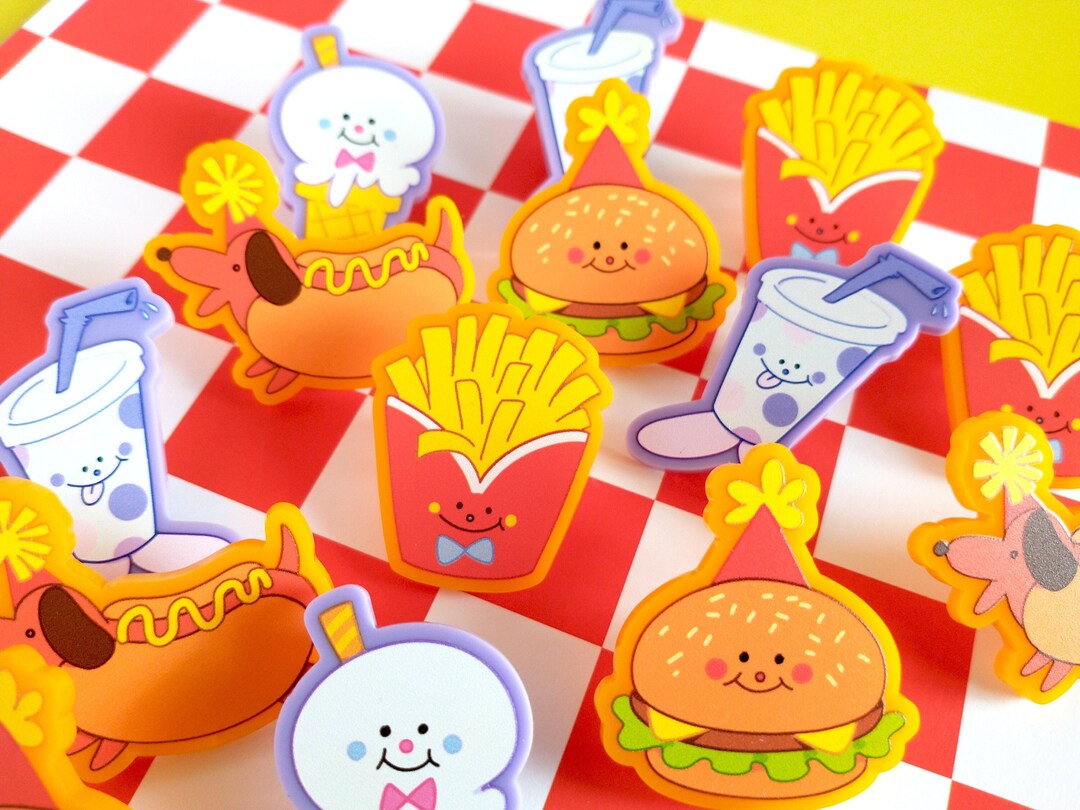 Clowncore Clown Pins Kidcore Fast Food Greasepaint Diner - Etsy