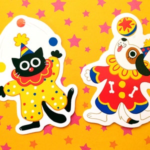 Clown Cat Sticker - Etsy