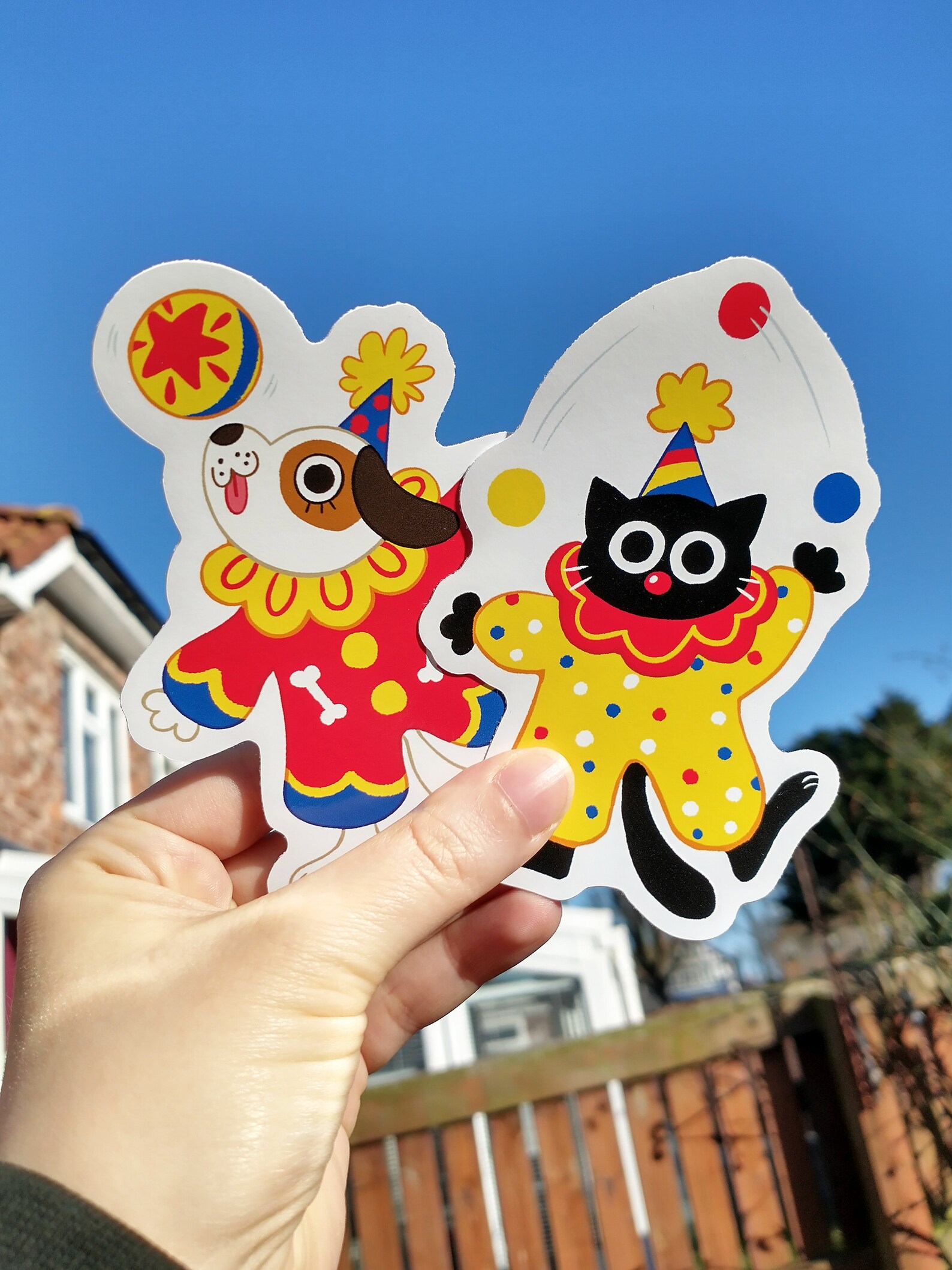 Clown Cat Sticker - Etsy UK