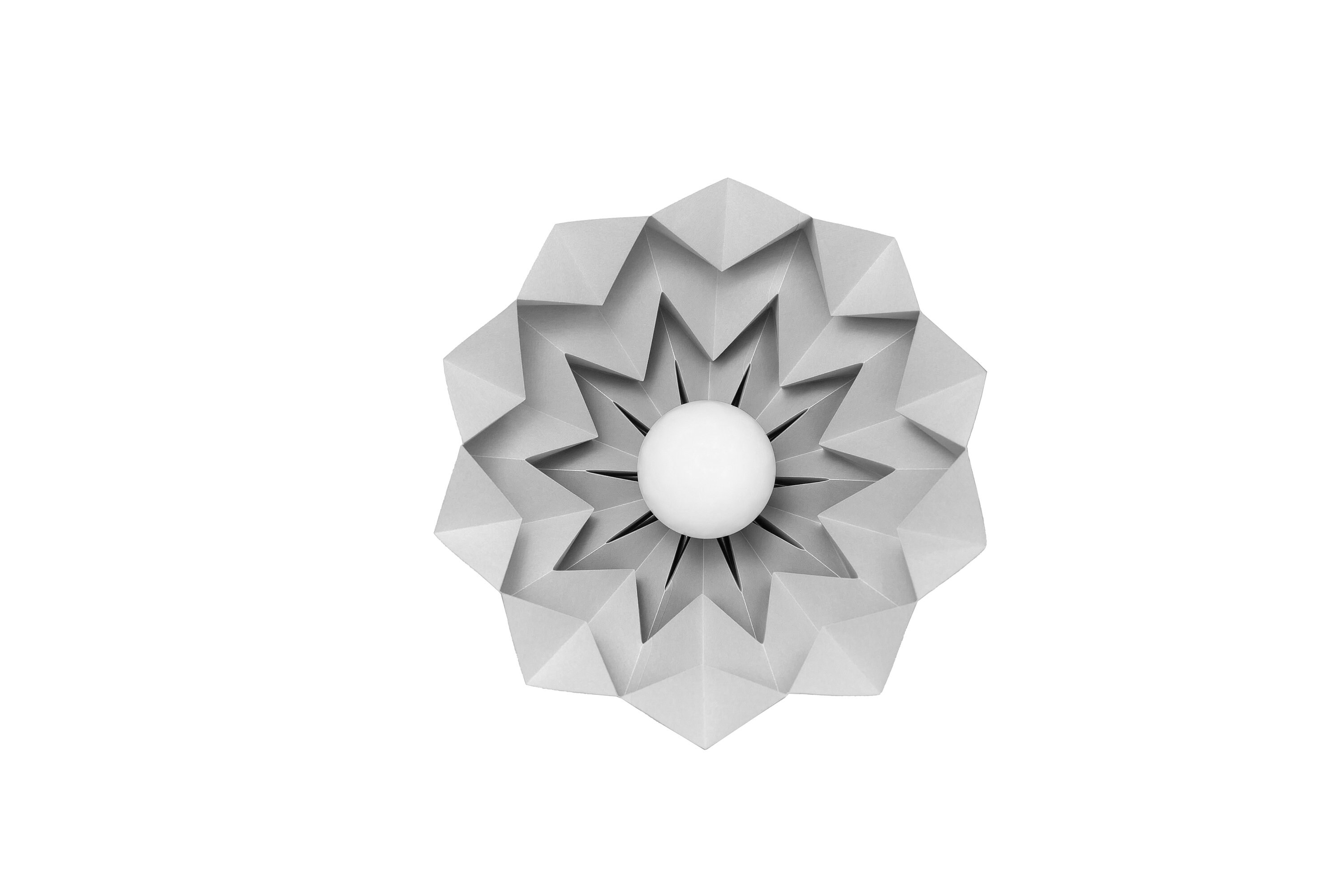 Origami Lamp Shade, Sage Lampshade, Geometric Lamp, Scandinavian Style ...