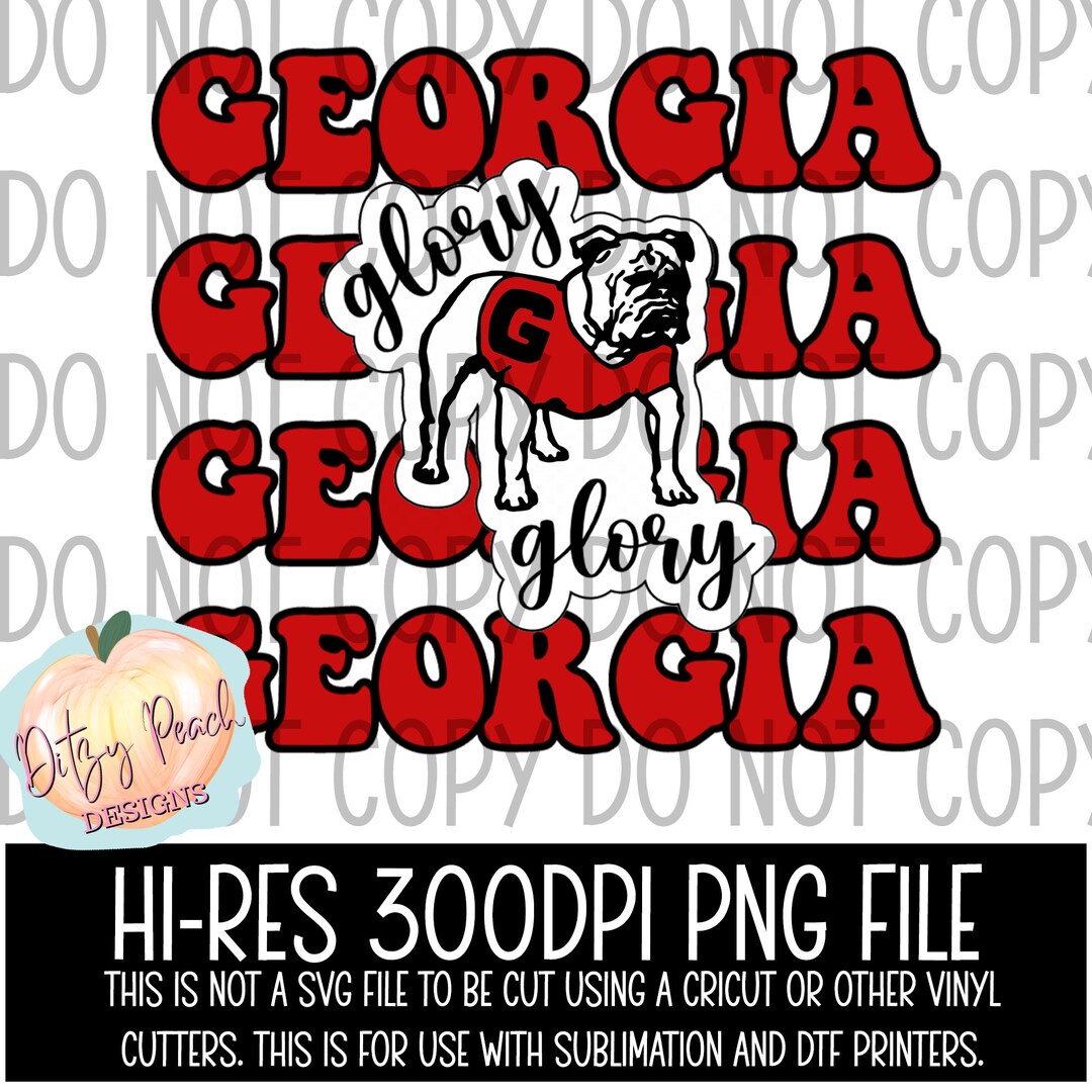 GEORGIA Glory Glory Bulldogs PNG File Digital Download for Sublimation ...